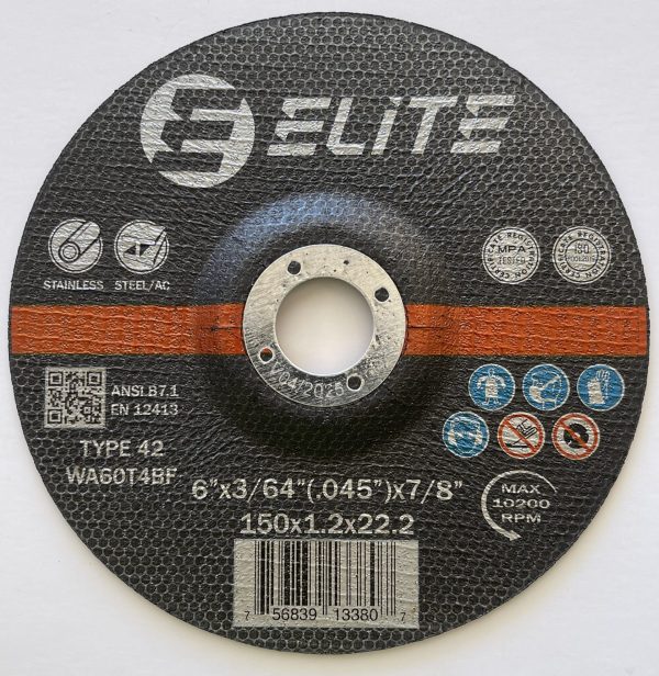 Cutting Disc 6″x.045″x7/8″ Depressed – Almac Industrial Technologies Ltd